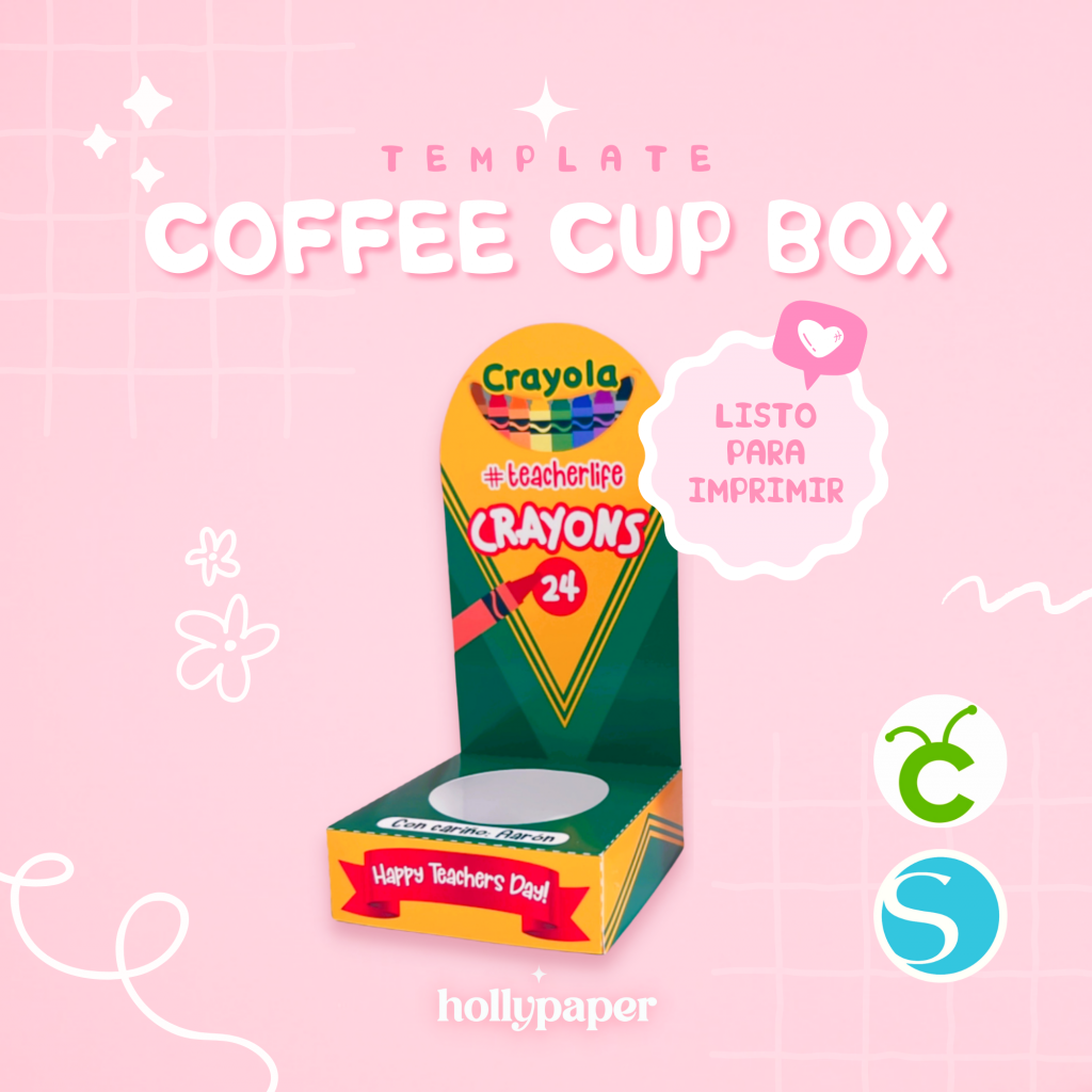 Coffee Cup Box * Template - Hollypaper